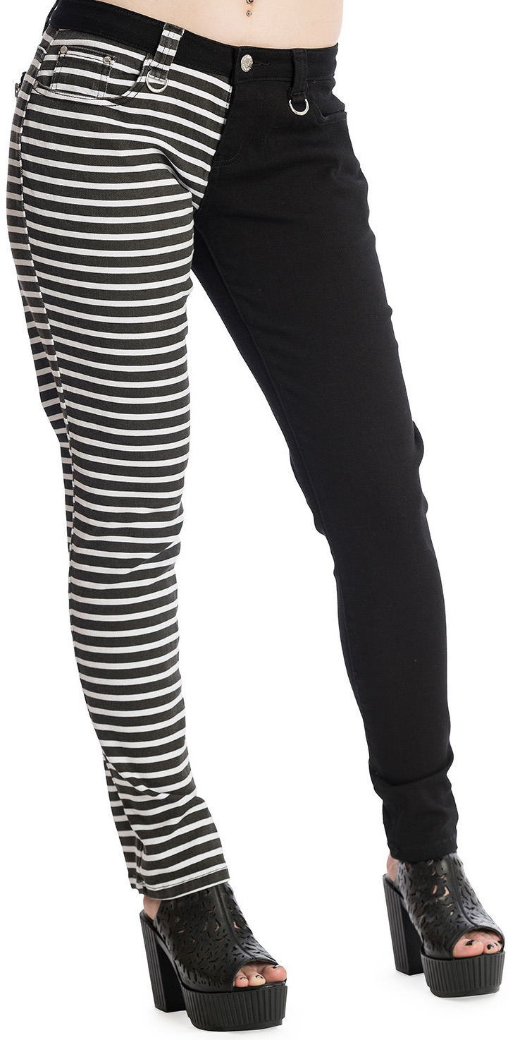 Banned Apparel Australia Punk Stripe Jeans at SugarSkulls